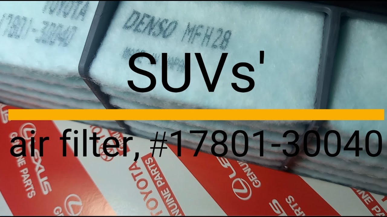 Air Cleaner Filter, Element Sub-Assy, 17801-30040, Toyota - YouTube