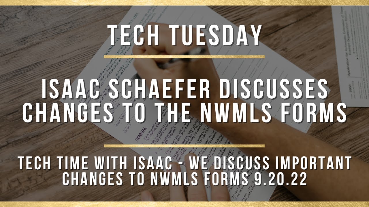 Tech Tuesday - 9.20.22 - NWMLS Forms - YouTube
