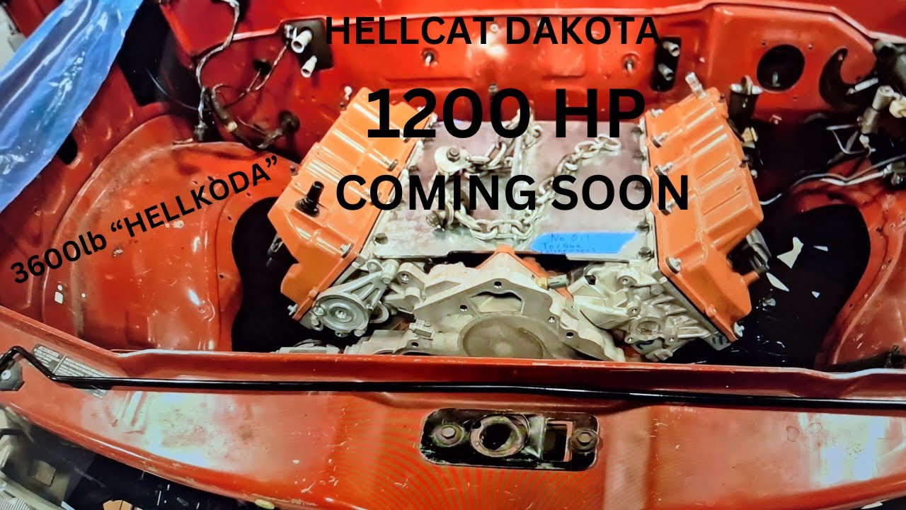 HELLCAT SWAP Dodge Dakota 1st Gen 2021 Hellcat Charger Doner Car - YouTube