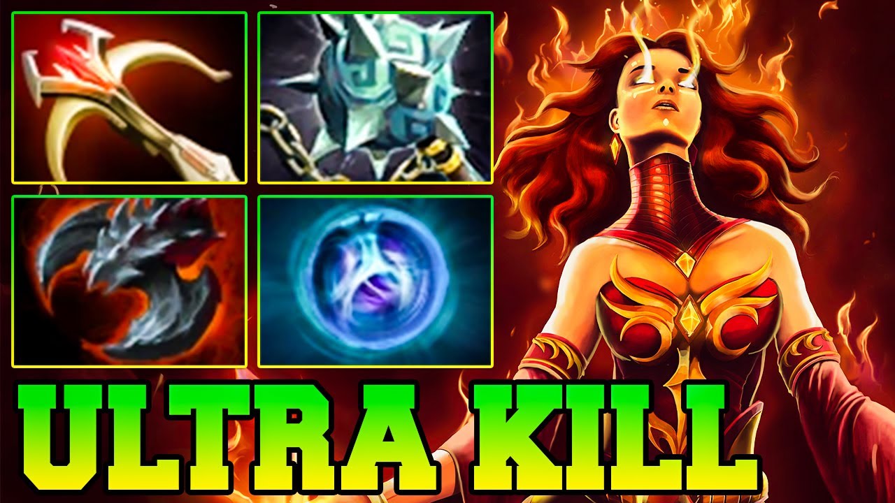 21 Kills + Ultra Kill Lina Dota 2 !! Lina Dota 2 Carry Safelane Build ...