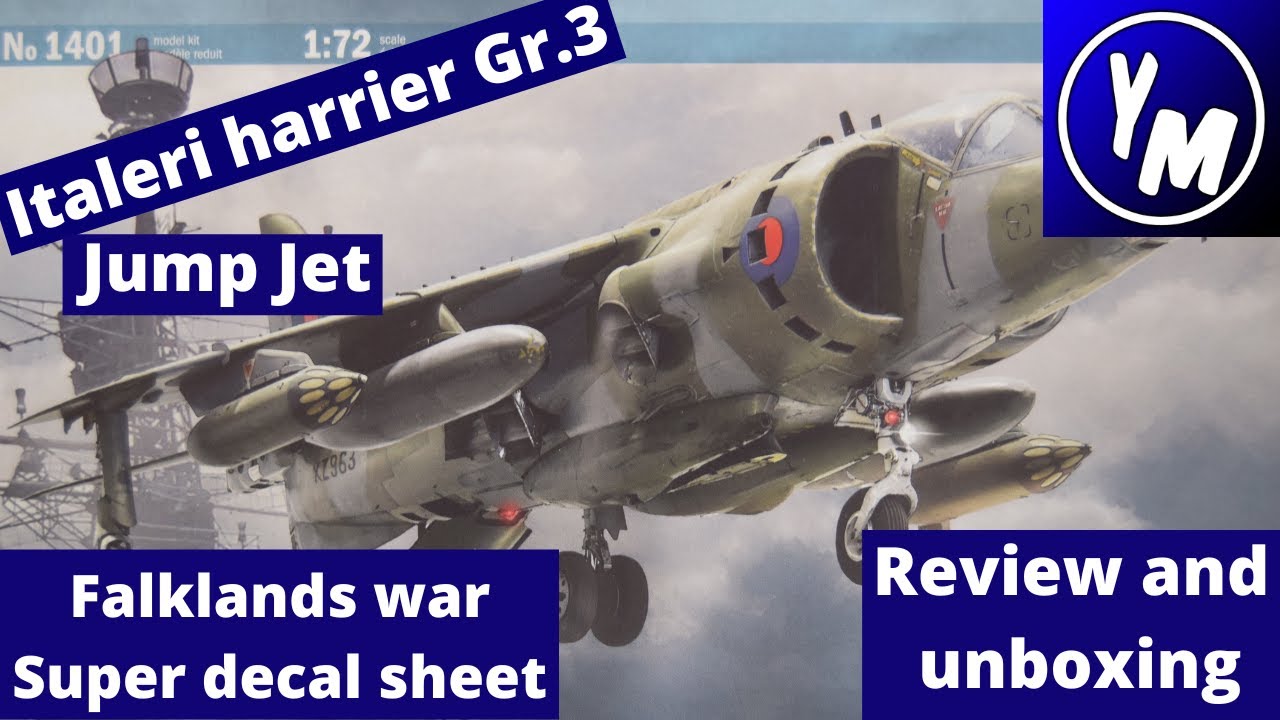 British Harrier gr.3 jump jet italeri model kit scale model kit review ...