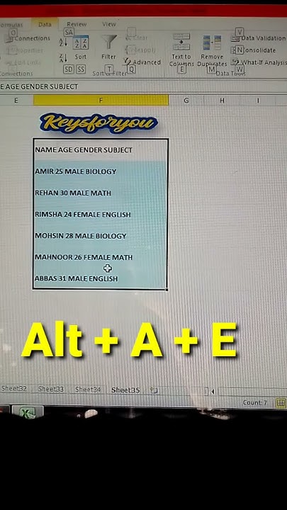 Convert Data Into Table Ms Excel #Shorts #Ms excel - YouTube
