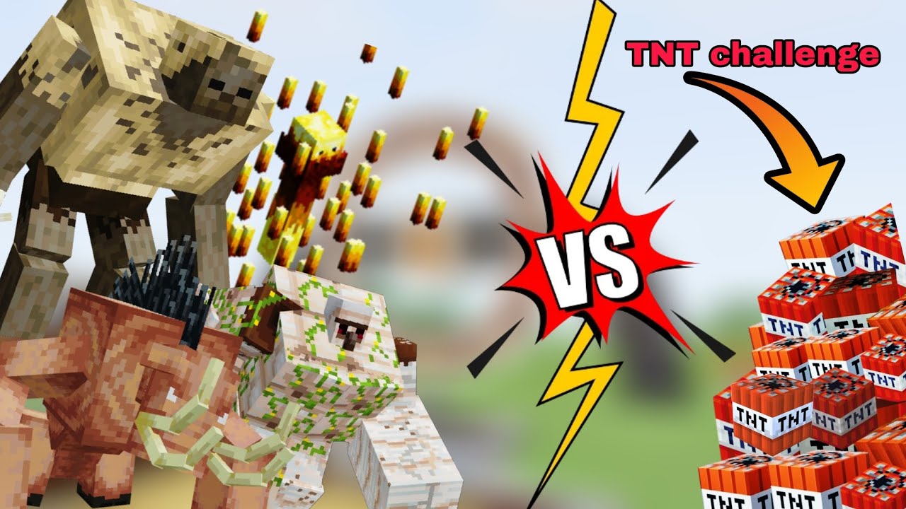 Monster mob vs tnt challenge in minecraft || MINECRAFT MOB BATTLE BY ...