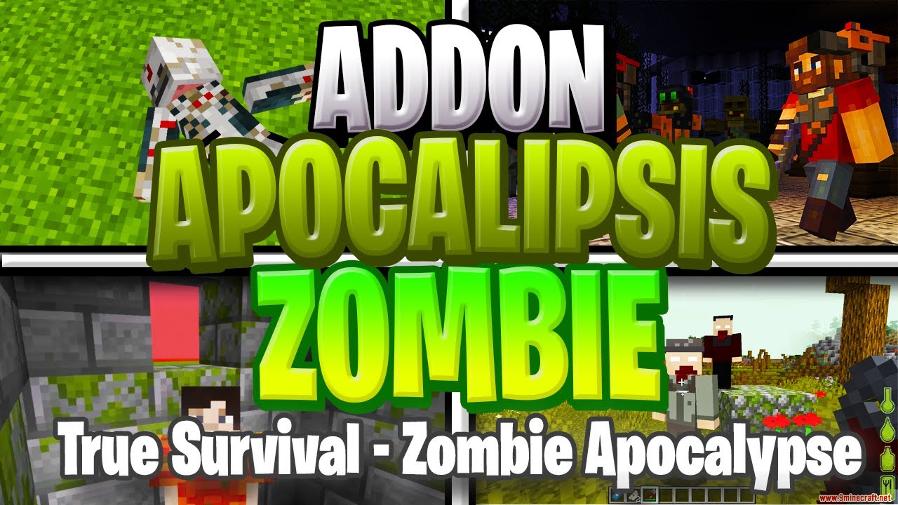 ADDON de APOCALIPSIS ZOMBIE para MINECRAFT PE 1.18 *True Survival ADDON ...