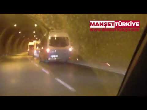 Konak Tüneli'nde minibüscüler eylem yaptı