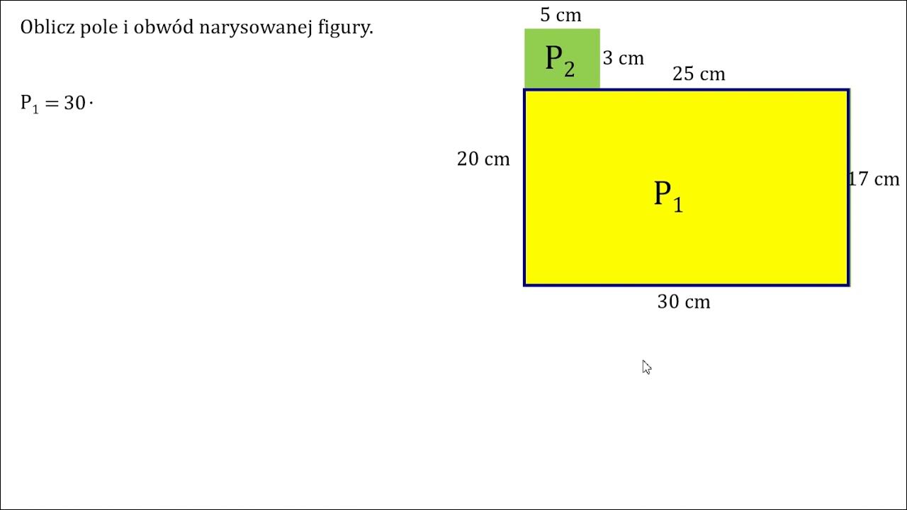 Oblicz pole i obwód figury. Pole prostokąta. - YouTube