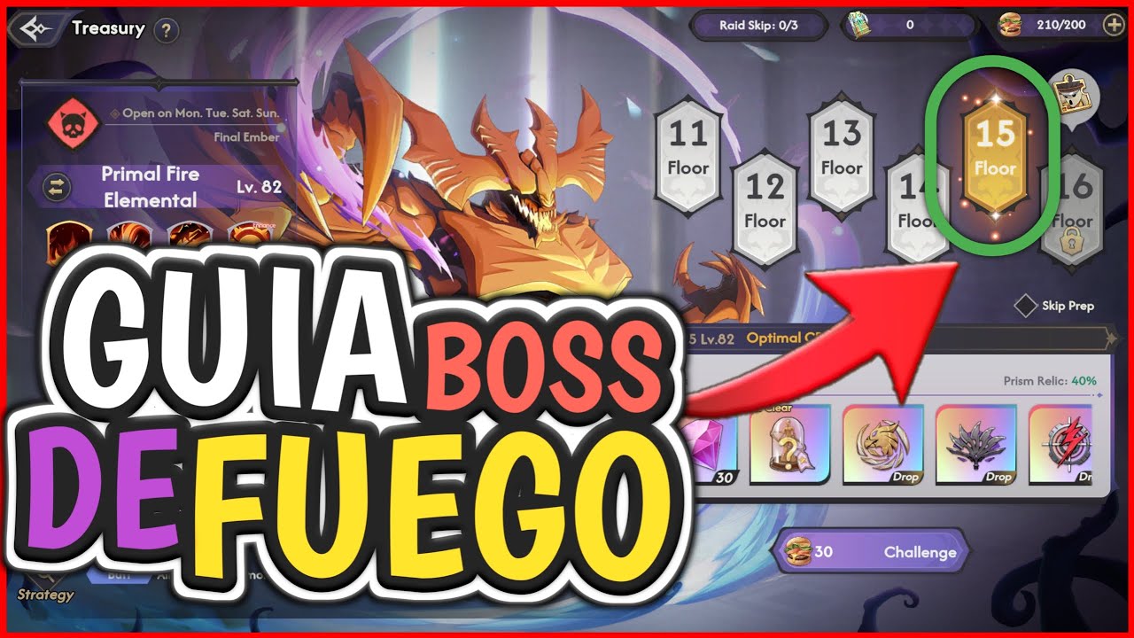 PRIMAl Fire ELEMENTAL!🗡️ GUIA piso 13-16💫 Lord of Nazarick - YouTube