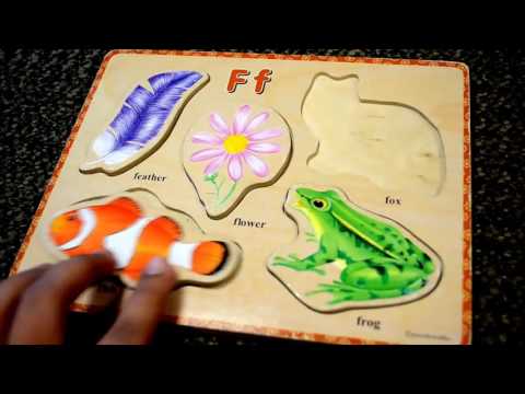F is for Fish F is for Frog Alphabet Letter F Learning with Puzzle ABC ...