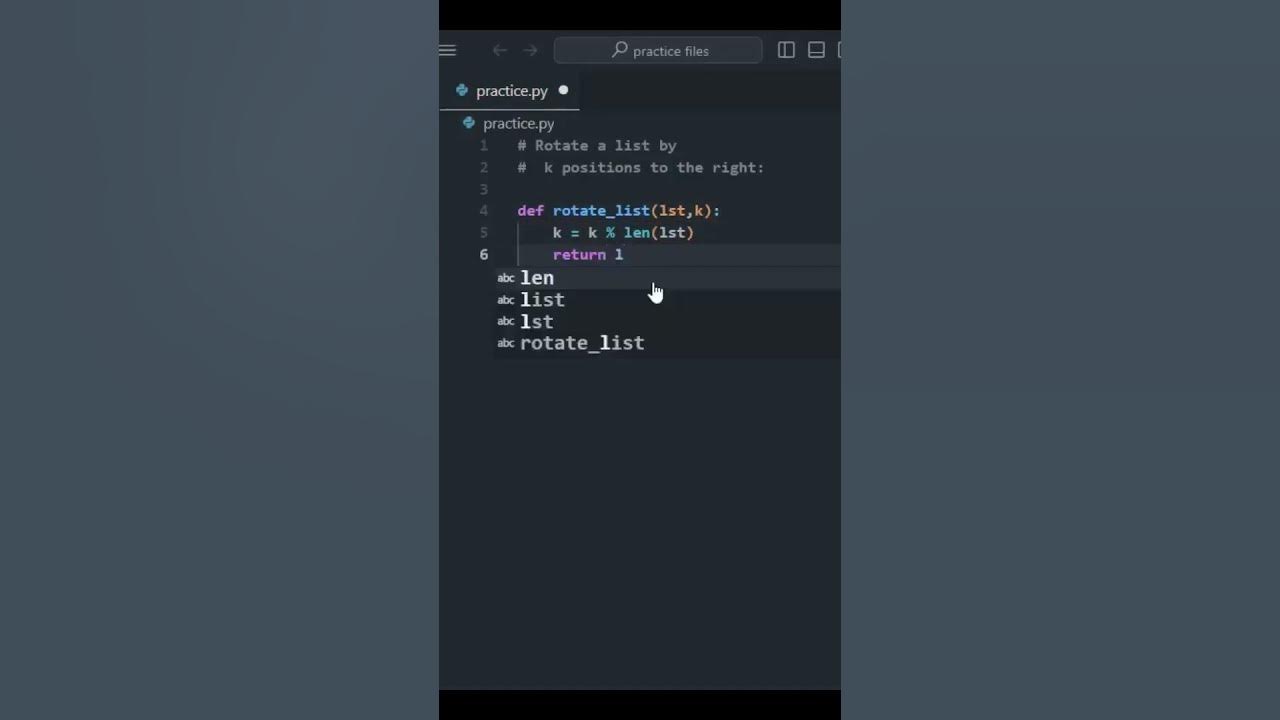 K Positions To The Right Python Pythonprogramming Code Coding Learnpython 