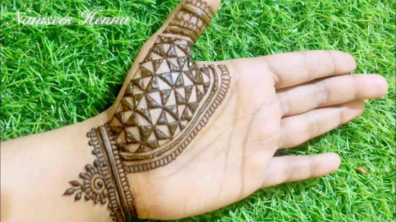 Mehandi grid design tutorial 🥰|Henna grid design @namsees_henna - YouTube