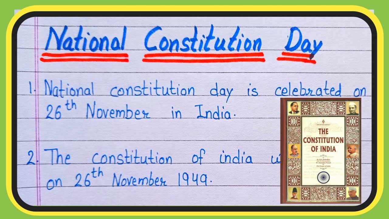 10 Lines Essay On National Constitution Day In English | Essay On ...