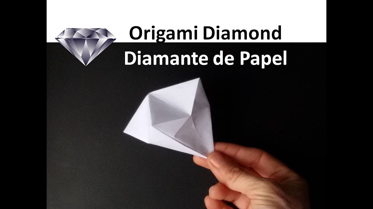 DIY Origami 💎 Diamond Paper, Wedding Jewel Crafts - Diamante de Papel ...