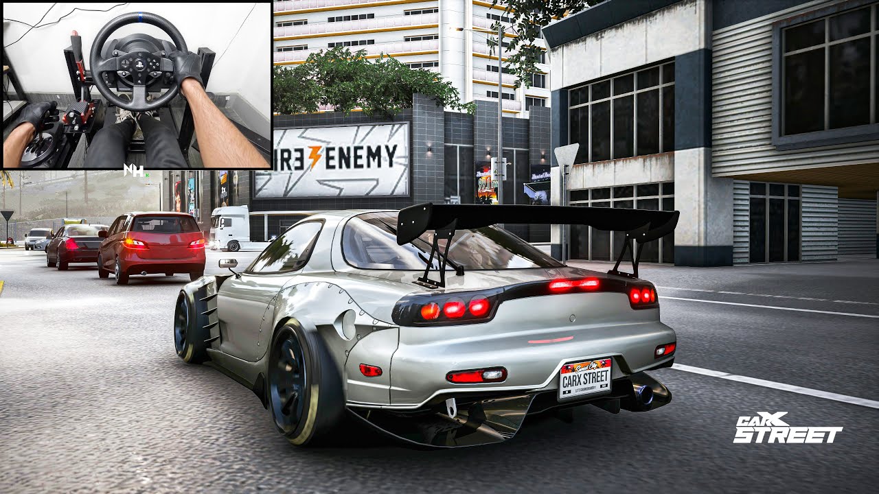 Mazda RX7 | CarX Street PC | Steering Wheel Gameplay - YouTube