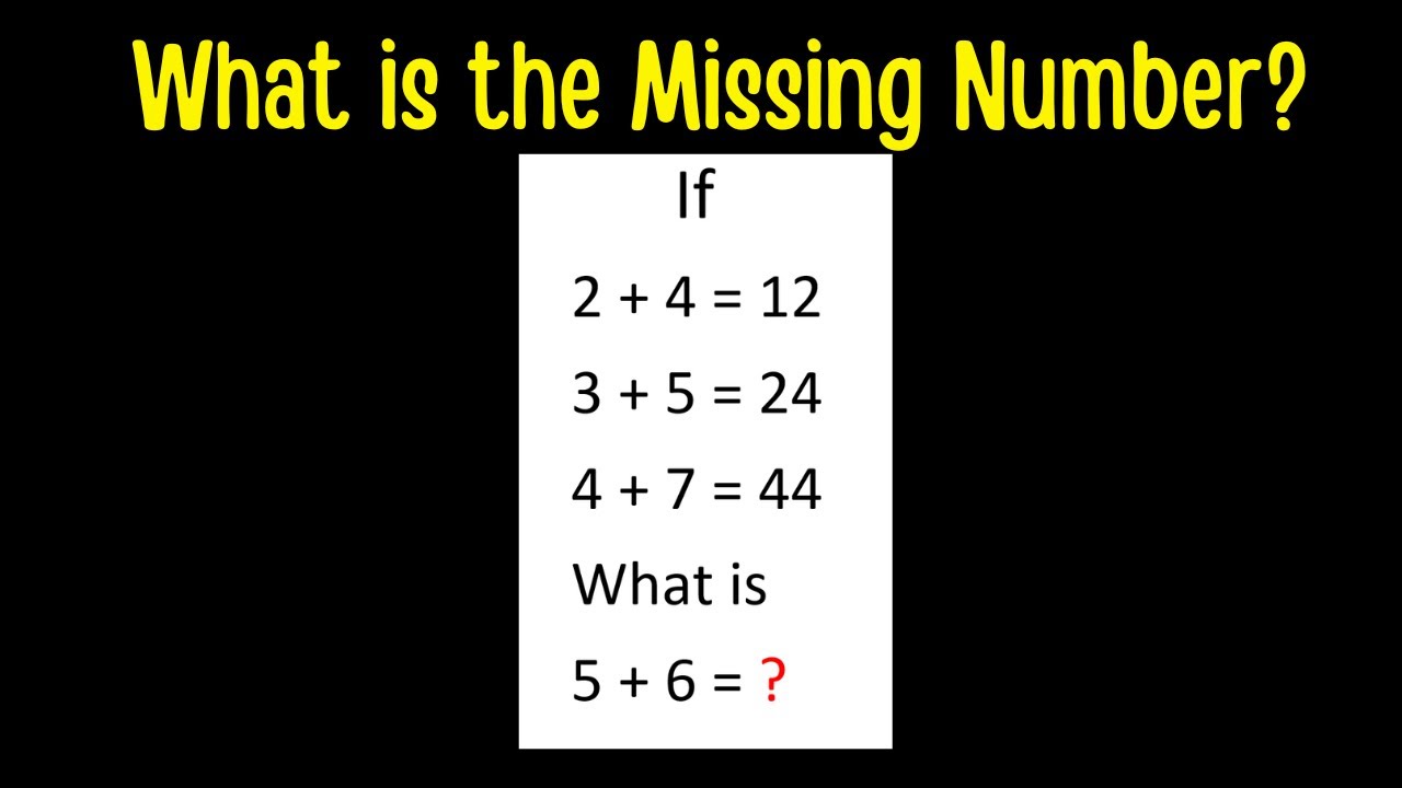 What Is The Missing Number YouTube What Is The Missing Number YouTube