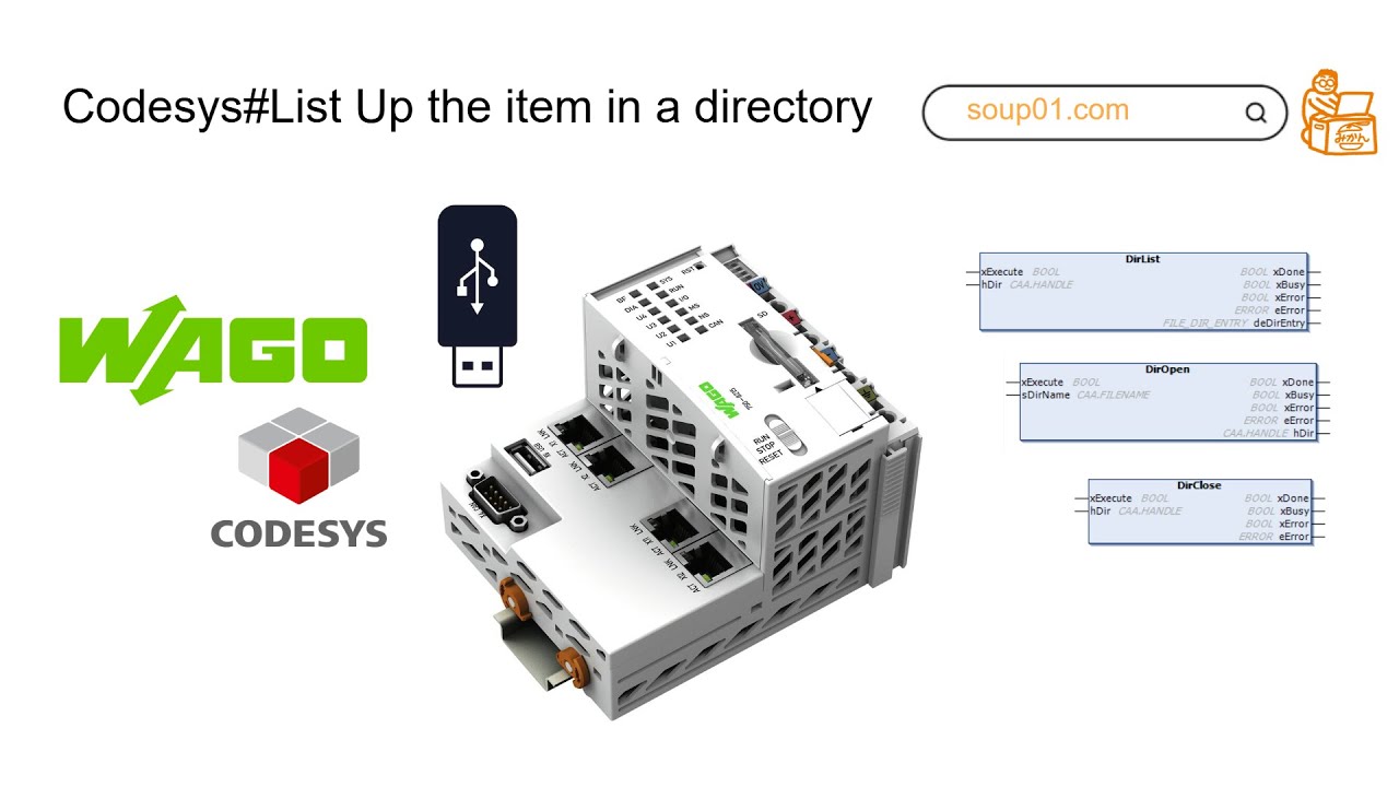 Codesys.Let's List-up the items in an USB Directory! - YouTube