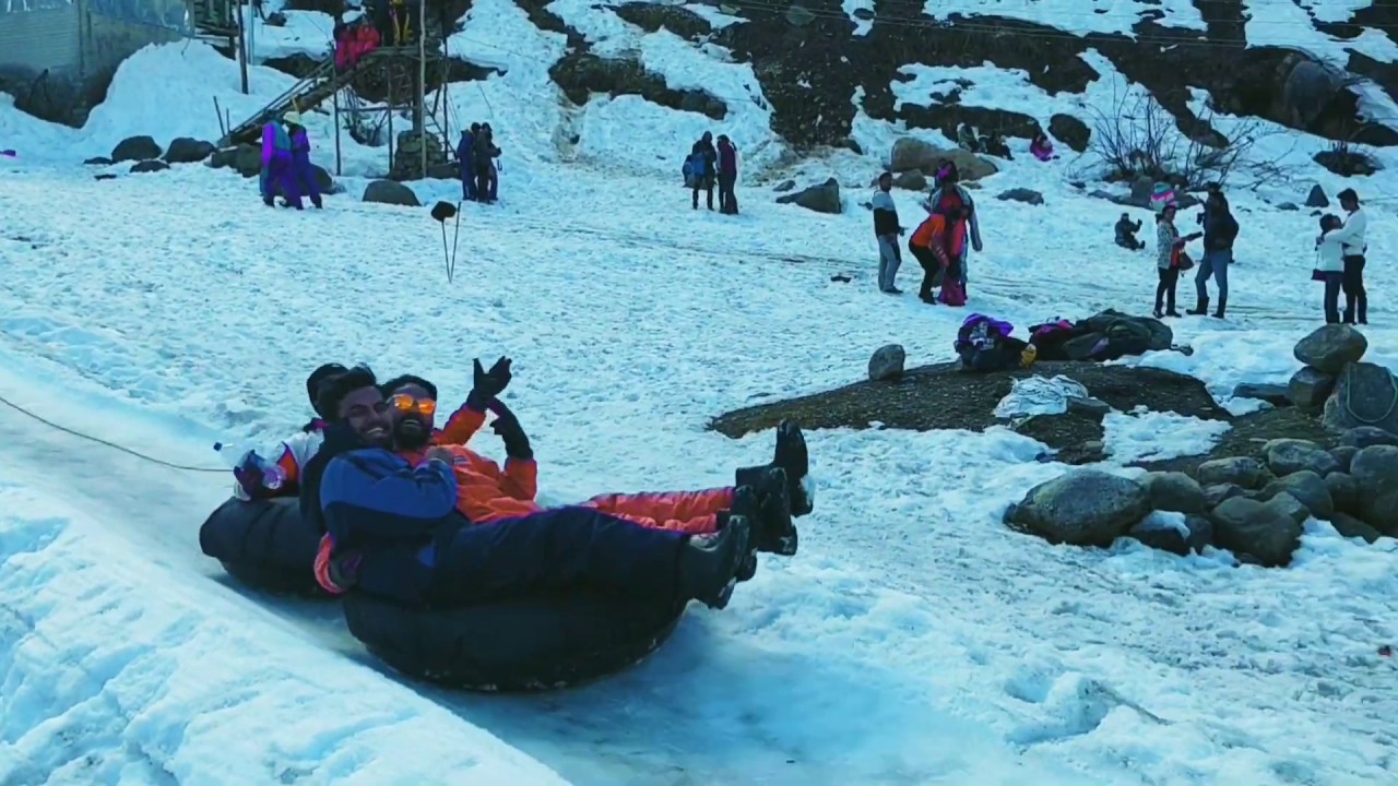 Snowfall in Manali(Solang Valley)| Skiing and Tube Ride|Manali diaries ...