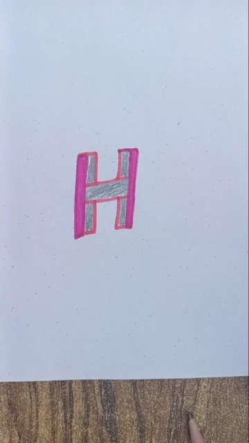 How to draw H letter 3D #drawing #art #3d #trending #viralvideo #new # ...