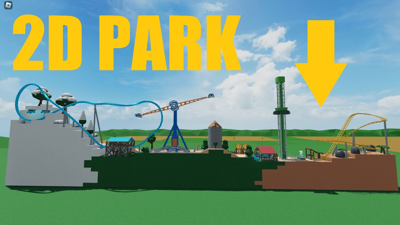 I Have Build A ''2D PARK'' In Theme Park Tycoon 2 - YouTube