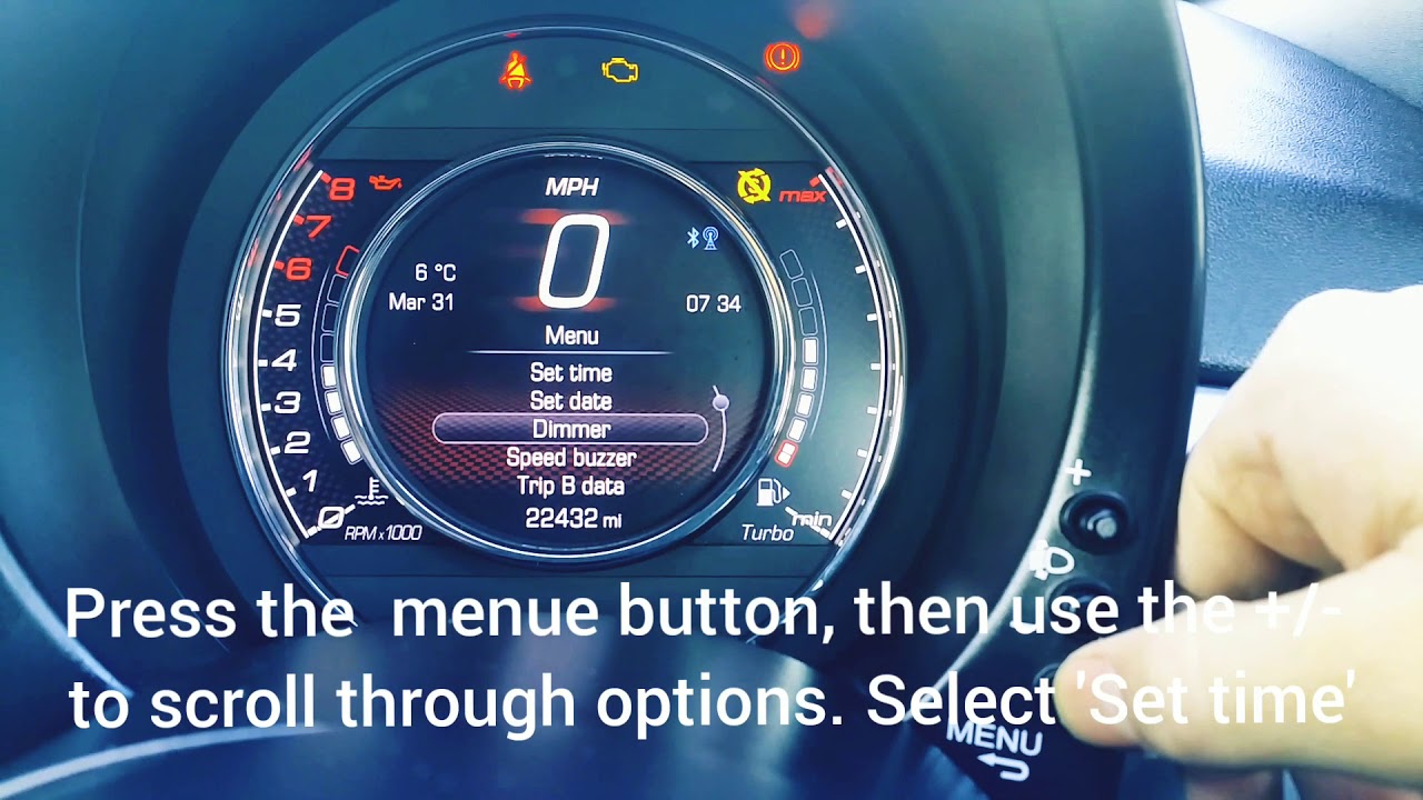 How to set the time on TFT cluster. - YouTube