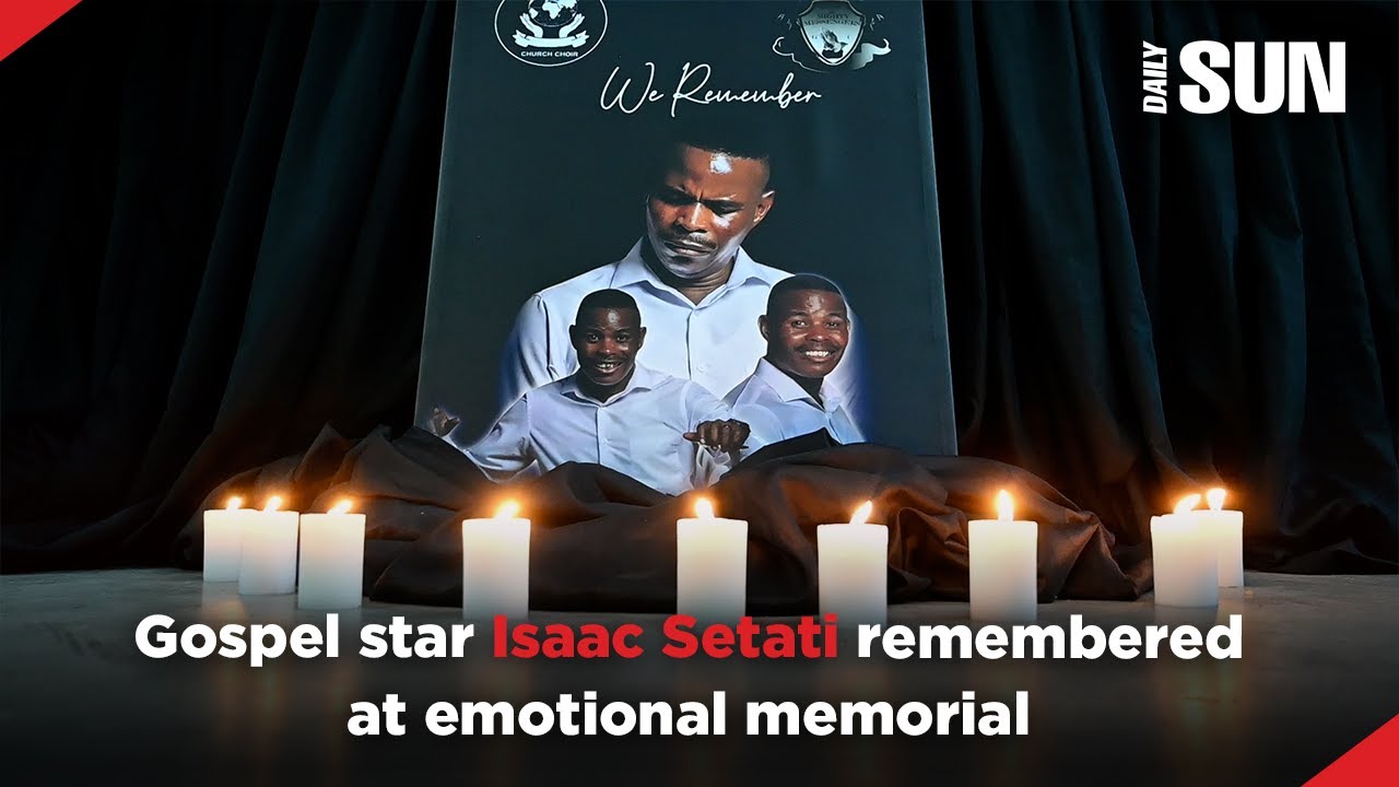 Gospel star Isaac Setati remembered at emotional memorial - YouTube