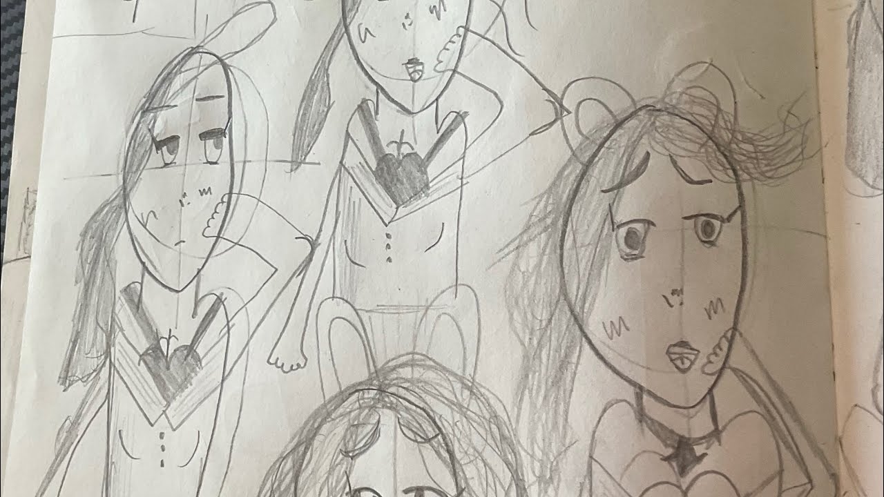 Drawing my old and new ocs. And sketchbook tour in one. - YouTube