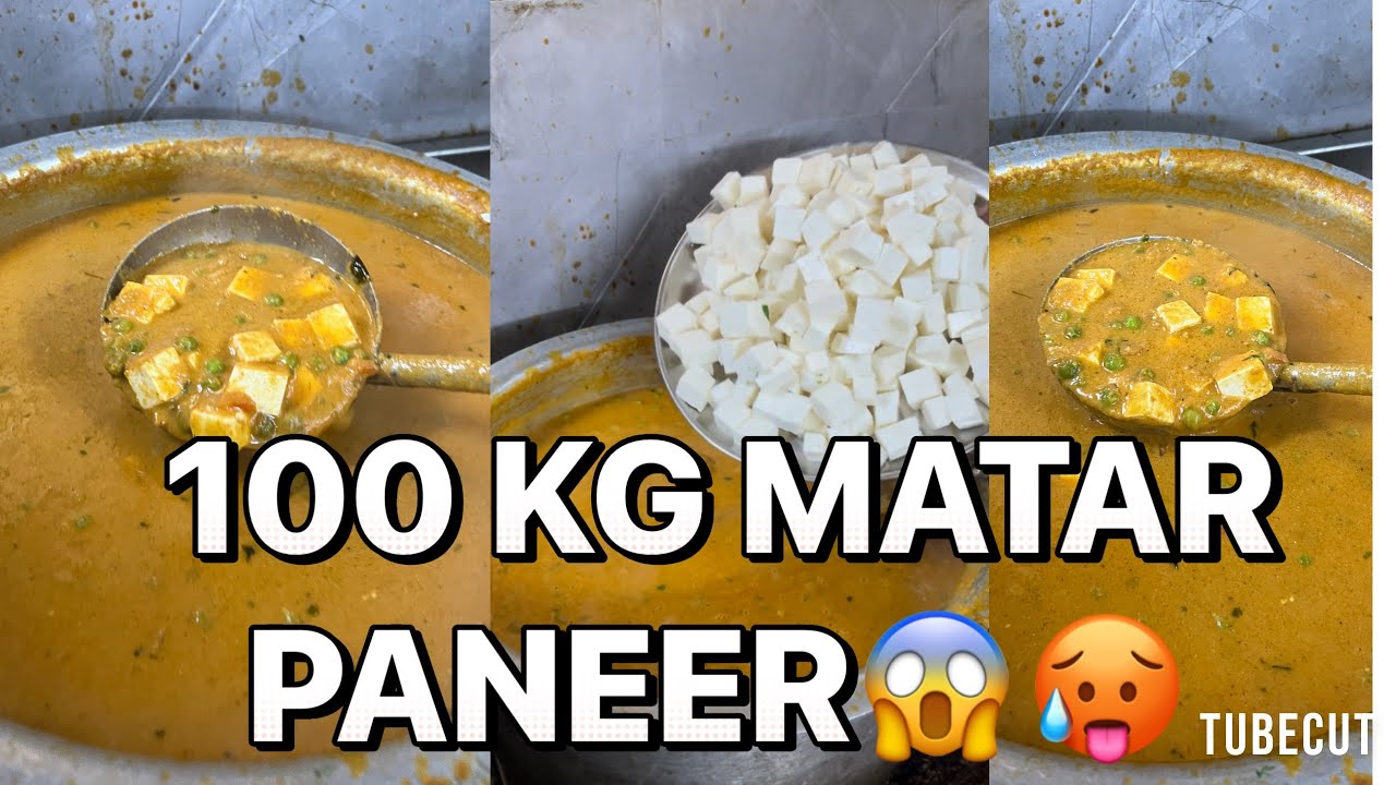 100 KG MATAR PANEER BULK MAKING😱😍| SHADI VALA MATAR PANEER FULL VIDEO ...