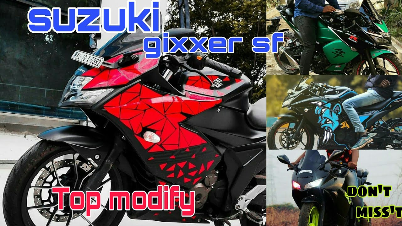 suzuki gixxer sf top modification - YouTube