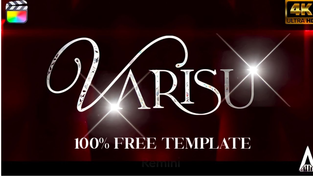 Varisu Title Card 4K - Typography | #shorts - YouTube