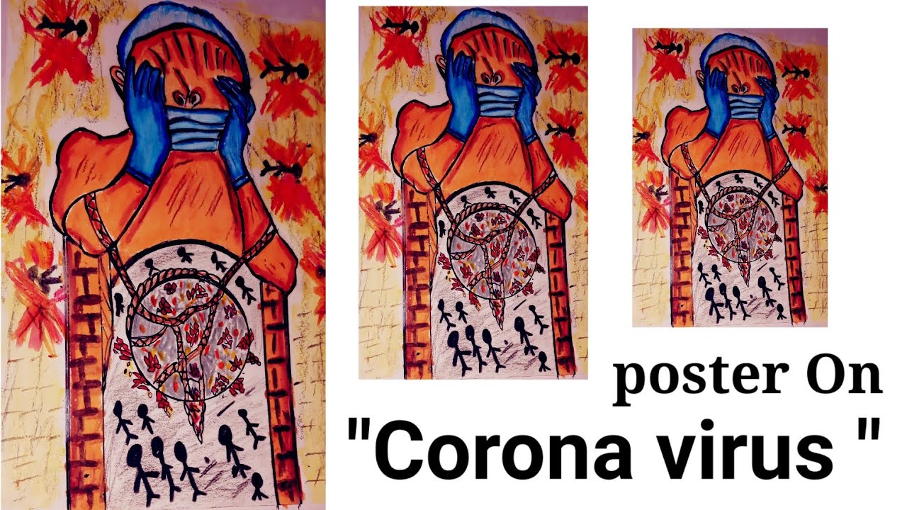 #gitulove|corona virus poster drawing |corona virus drawing for kids ...