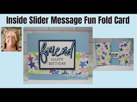 Inside Slider Message Fun Fold Card - YouTube