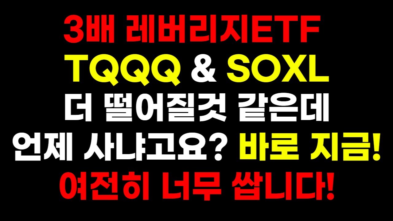 [EP.59] TQQQ랑 SOXL 언제 사야하는지 모르시겠다구요? 돈 생기면 계속 사세요|TQQQ & SOXL장기투자|QQQ QLD SSO SPX UPRO BULZ 미국주식 ...