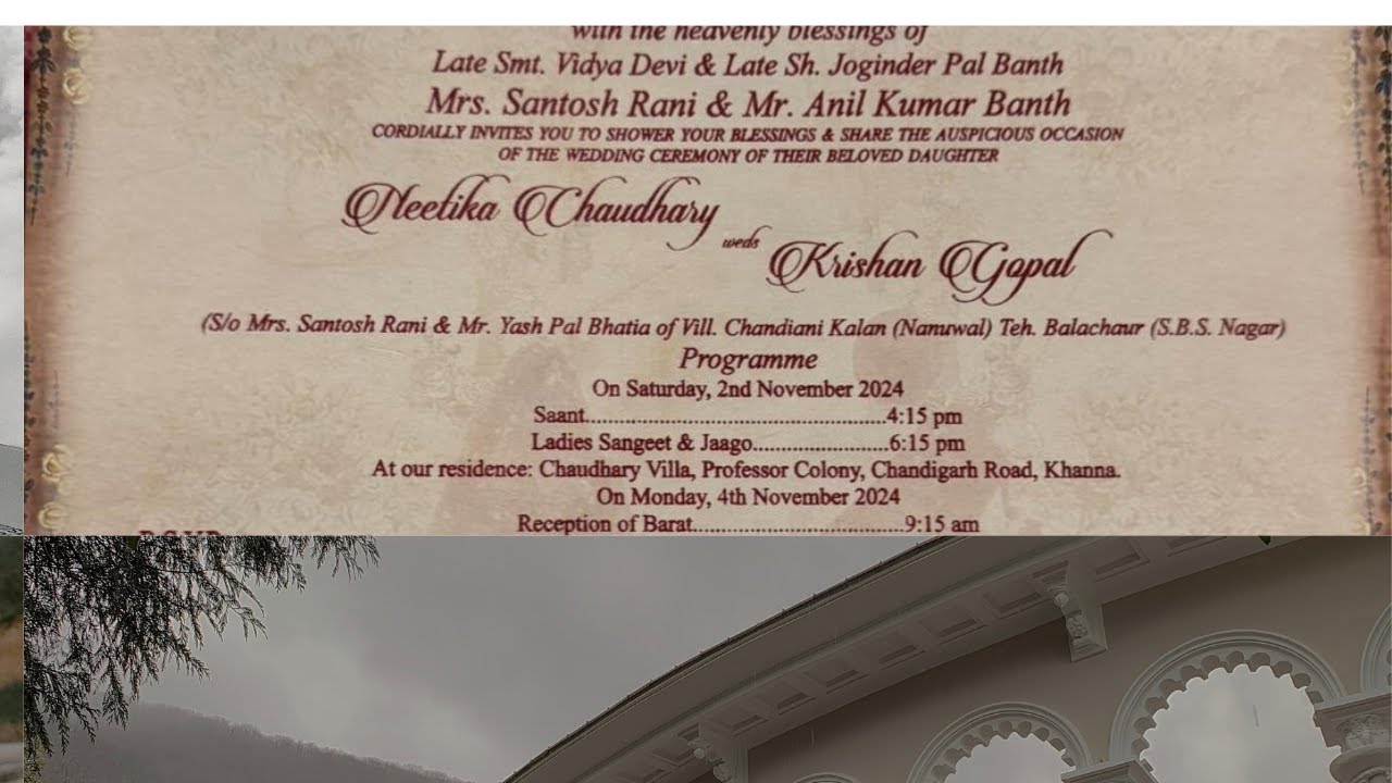 Nitika chaudhary weds krishan Gopal \ Bhatia studio Thopia morh - YouTube