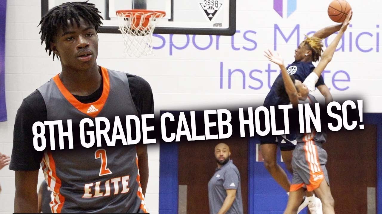 Caleb Holt Got Intense W/ Scrappy Adidas Team! 7 Foot Peyton Marshall ...