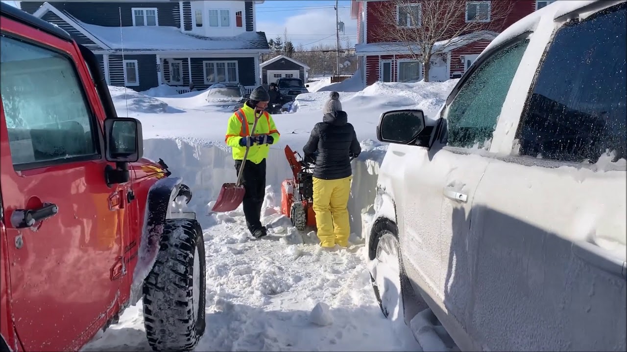 Newfoundland Canada 90cm+ Blizzard Aftermath January 18th 2020 - YouTube