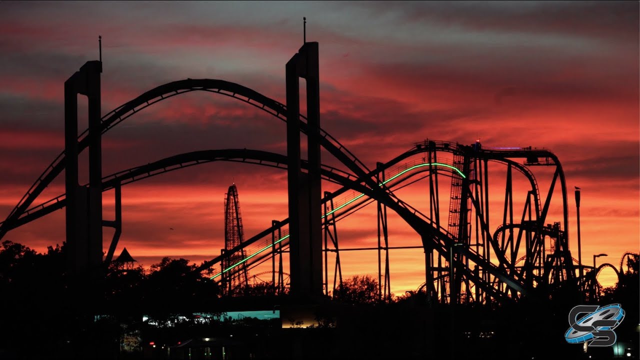 Insane Sunset Over Cedar Point - YouTube
