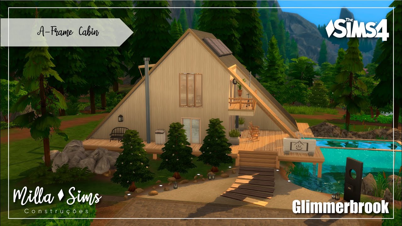 Cozy A-Frame Cabin | The Sims 4 | No CC | Stop Motion - YouTube