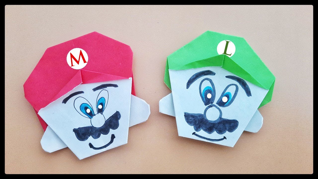 Cómo hacer a MARIO BROS de papel | Origami de Mario Bros FÁCIL - YouTube