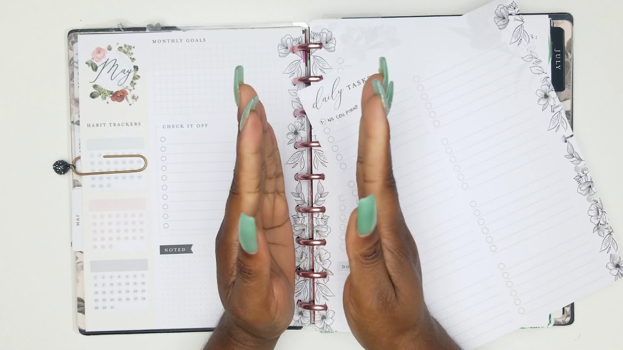 May 2019 Planner Setup * Classic Happy Planner * May Goals Page - YouTube