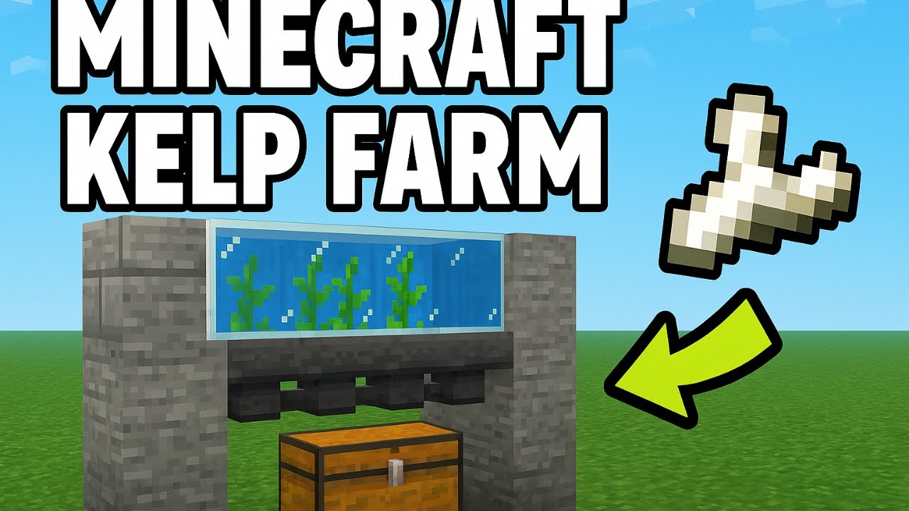 The Most Efficient Kelp Farm in Minecraft! (Fully Automatic with Bone ...