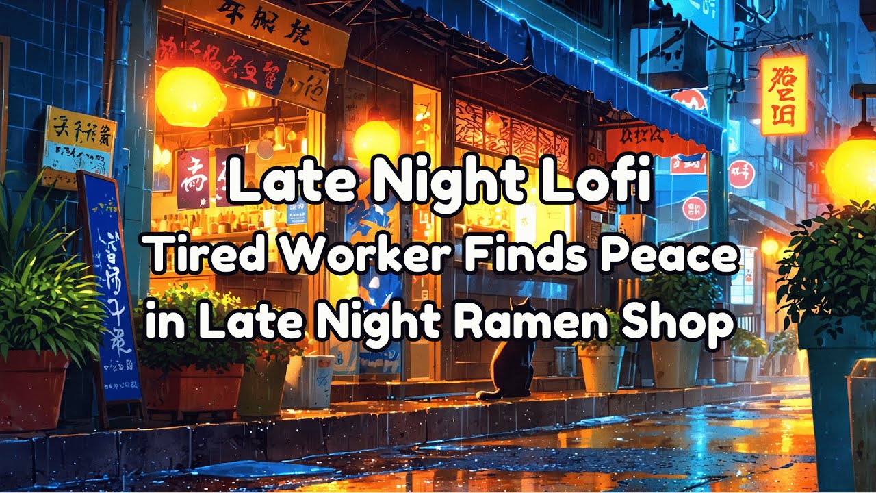 Late Night Lofi | Tired Worker Finds Peace in Late Night Ramen Shop ...