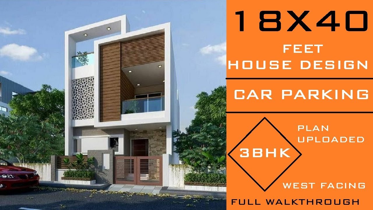18X40 HOUSE DESIGN WITH CAR PARKING 3BHK |18X40 FEET HOUSEPLAN WITH ...