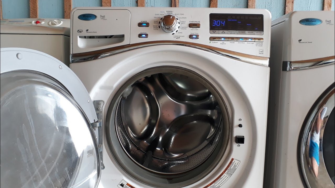 Lavadora Whirlpool duet steam (Brastemp cereja branca) - YouTube