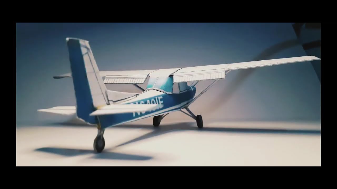 CESSNA 150 paper model - YouTube