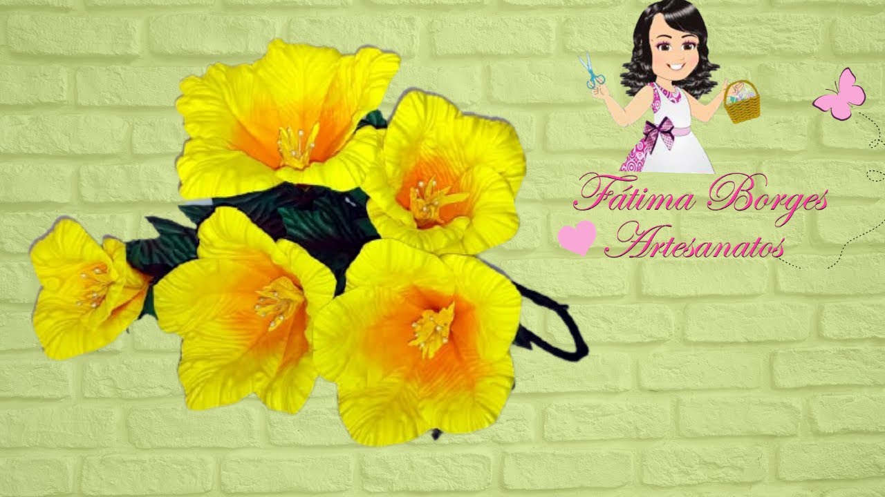 FLOR DE FILÓ EM EVA COM FRISADOR - YouTube