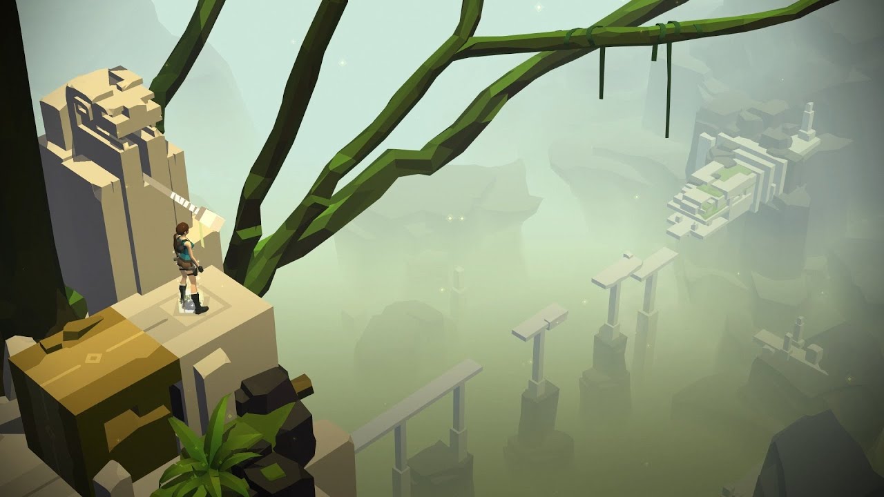 Lara Croft GO - PS4 - Chapter 2 - The Maze of Snakes (Blind) - YouTube