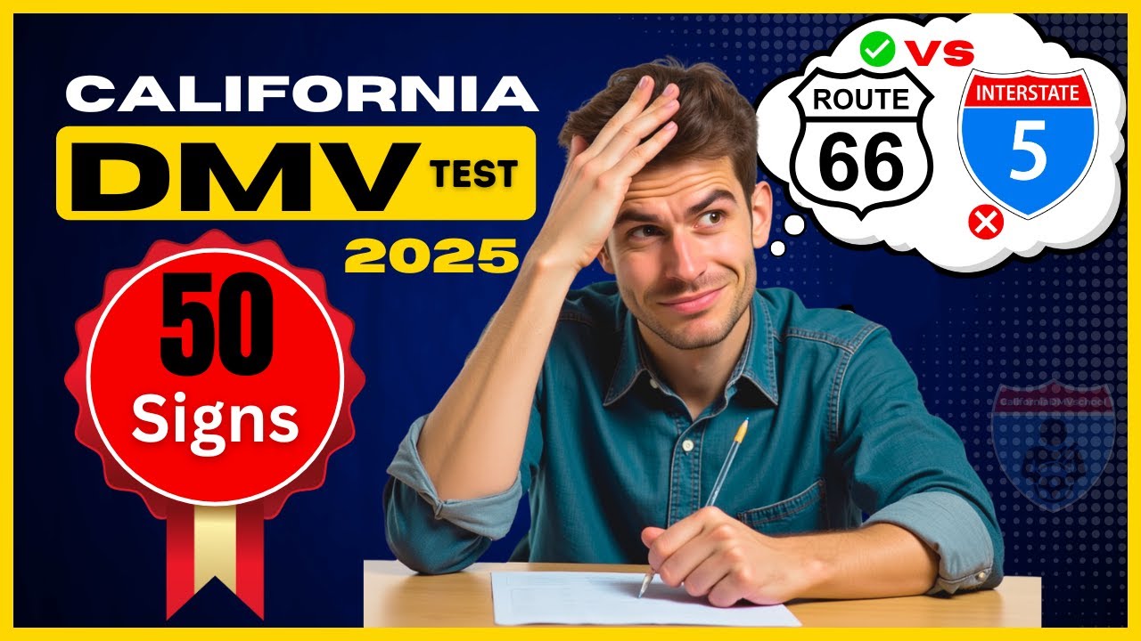 Official California DMV Practice Test (50 Hardest Signs) - YouTube
