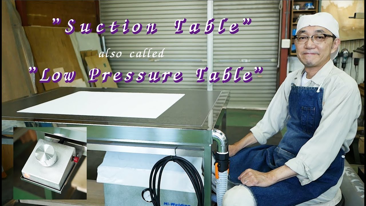 "Suction Table" also called "Low pressure Table" - YouTube