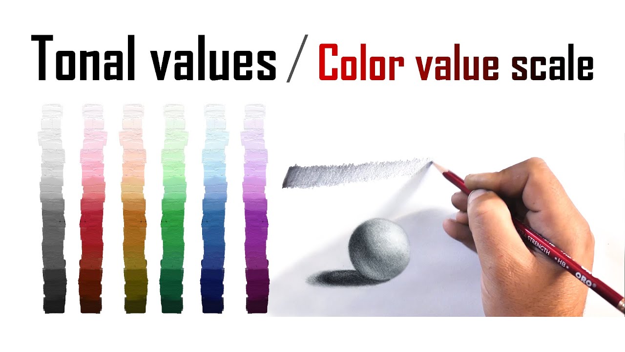 Tonal values in art in Urdu Hindi | what is color value scale | # ...