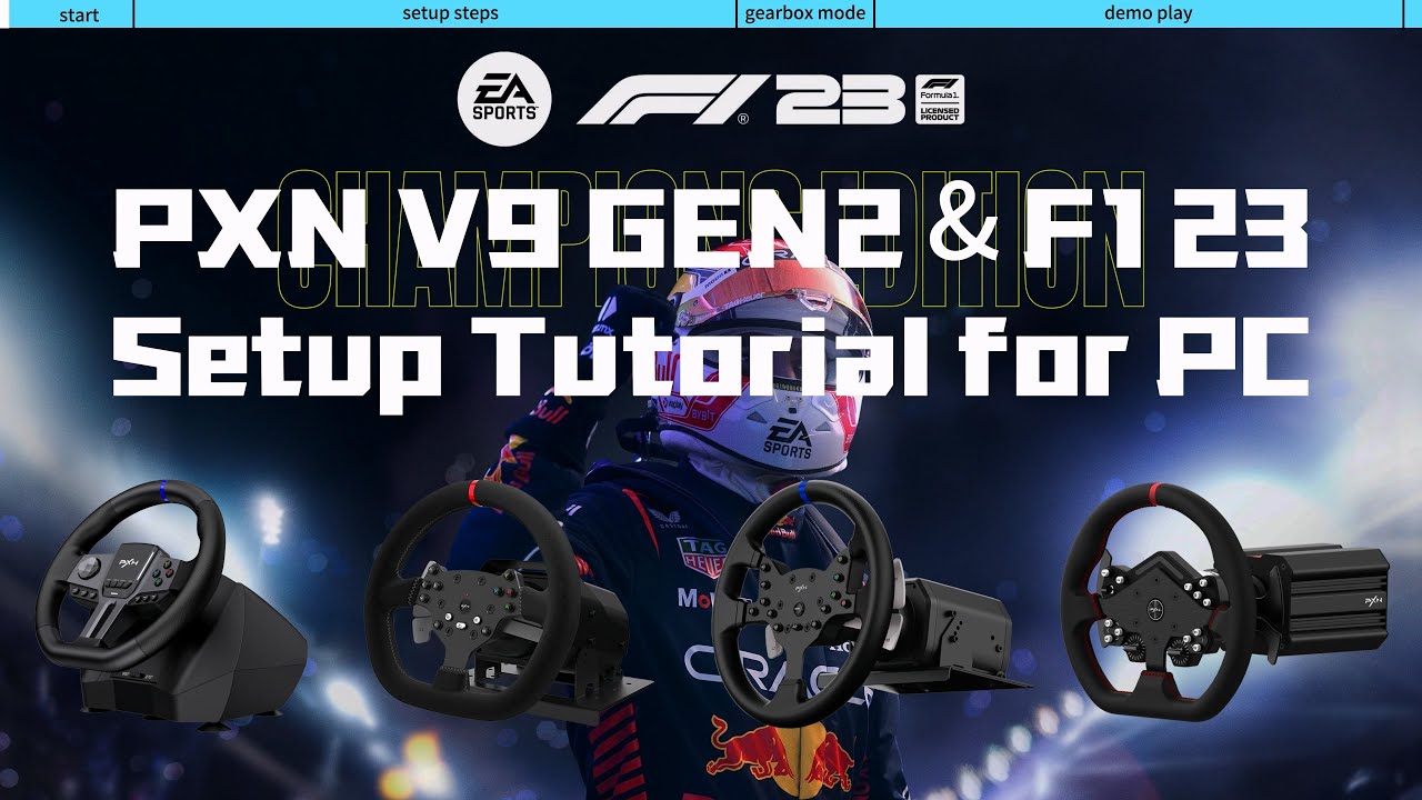PXN V9 GEN2 Wheel Racing Simulator & PC F1 2023 Setup Tutorial. #pxn # ...
