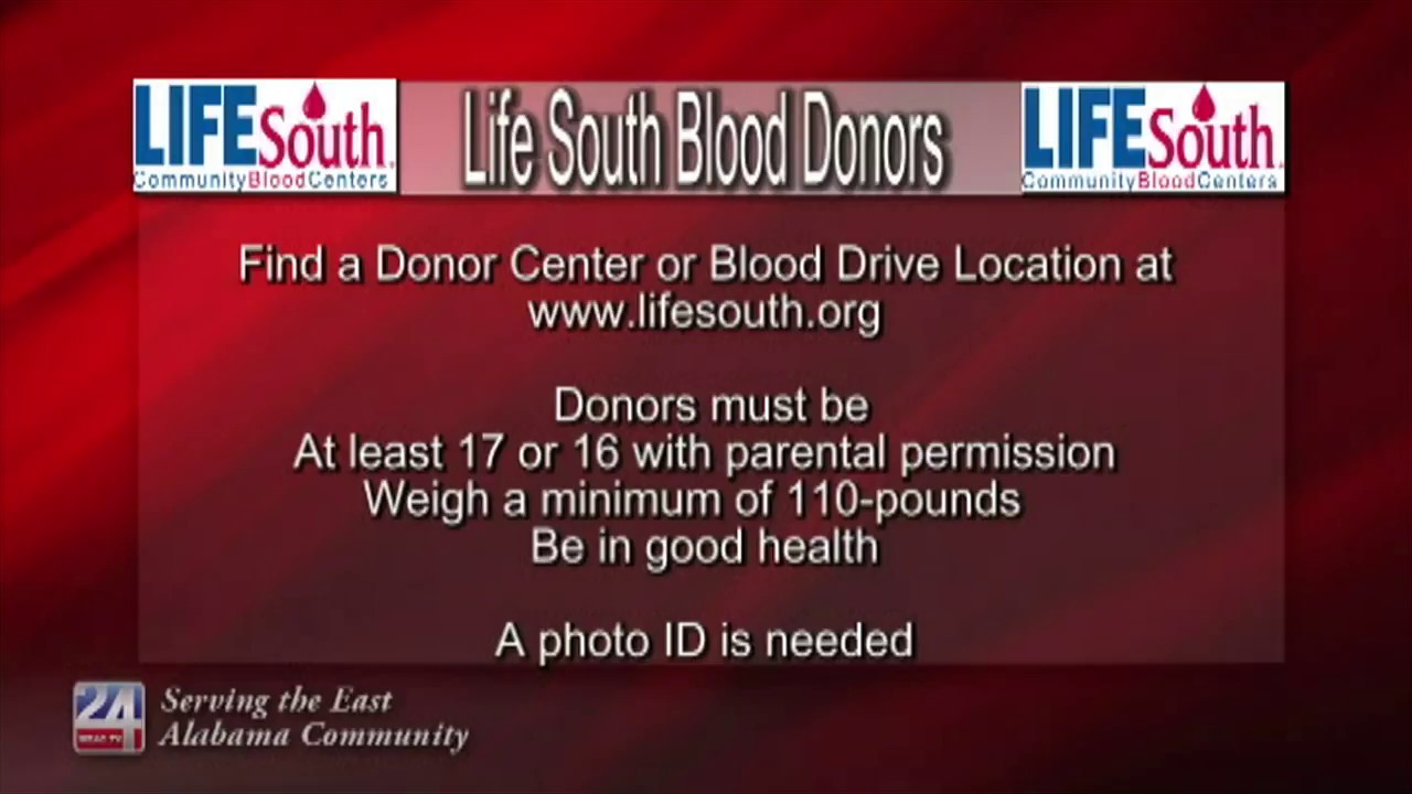LifeSouth Blood Centers in Need of All Blood Types - YouTube